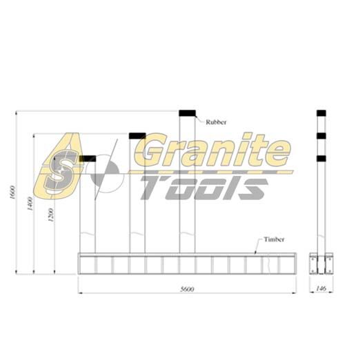 Aardwolf Bundle Rack Pole ABR07 | Slab & Racks | USA Granite Tools
